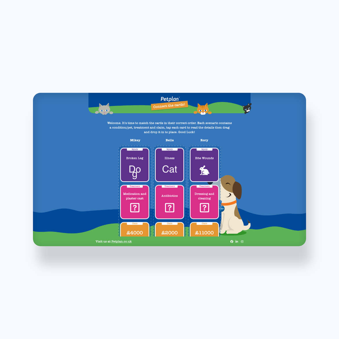 Connect the Cards Gamification | Calm Campaigns